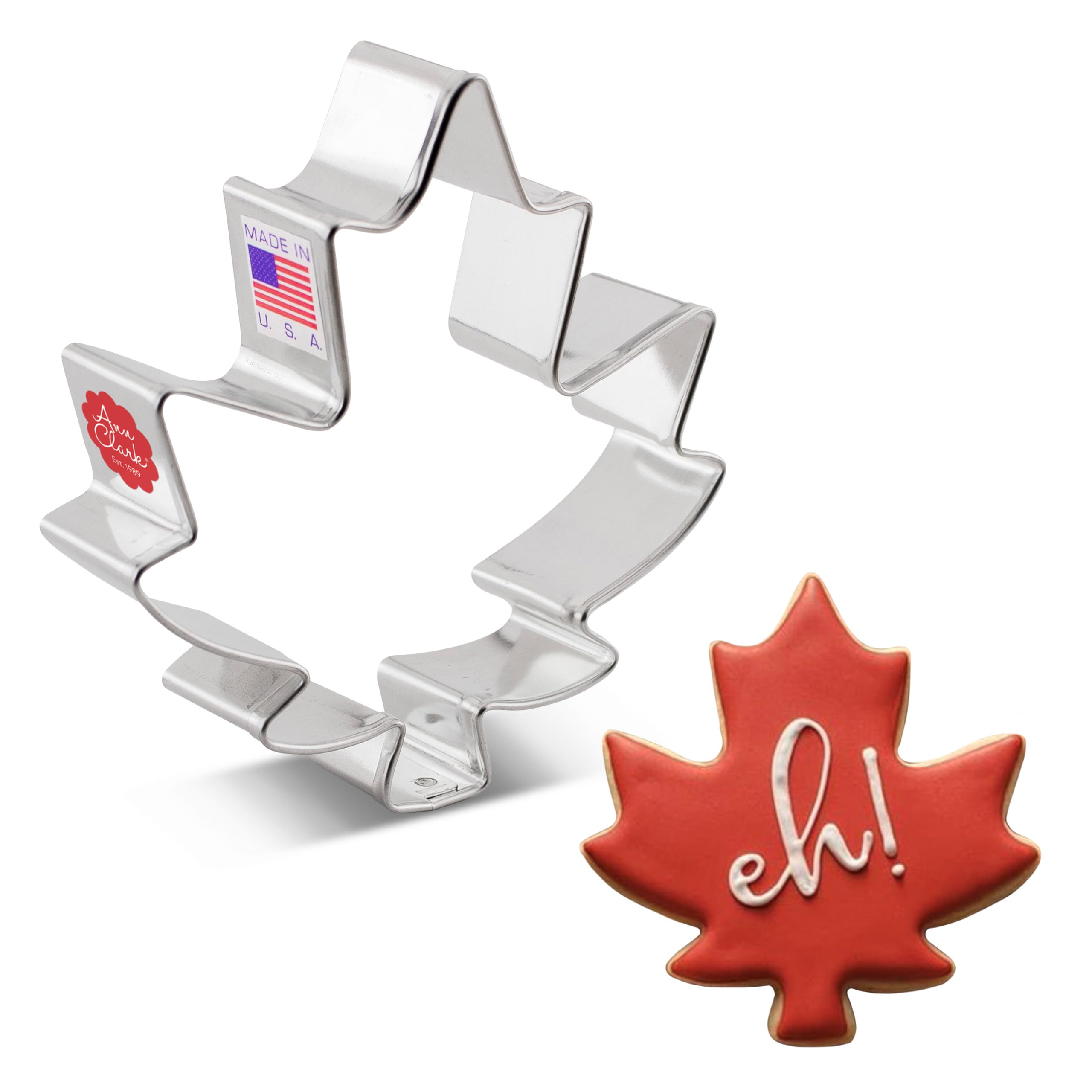 Amazon.com: Large Maple Leaf Cookie Cutter, 4" Made in USA by Ann Clark: Home & Kitchen