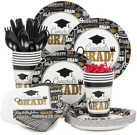 Amazon.com: Classic Graduation Party Supplies Deluxe Traditional Value ...