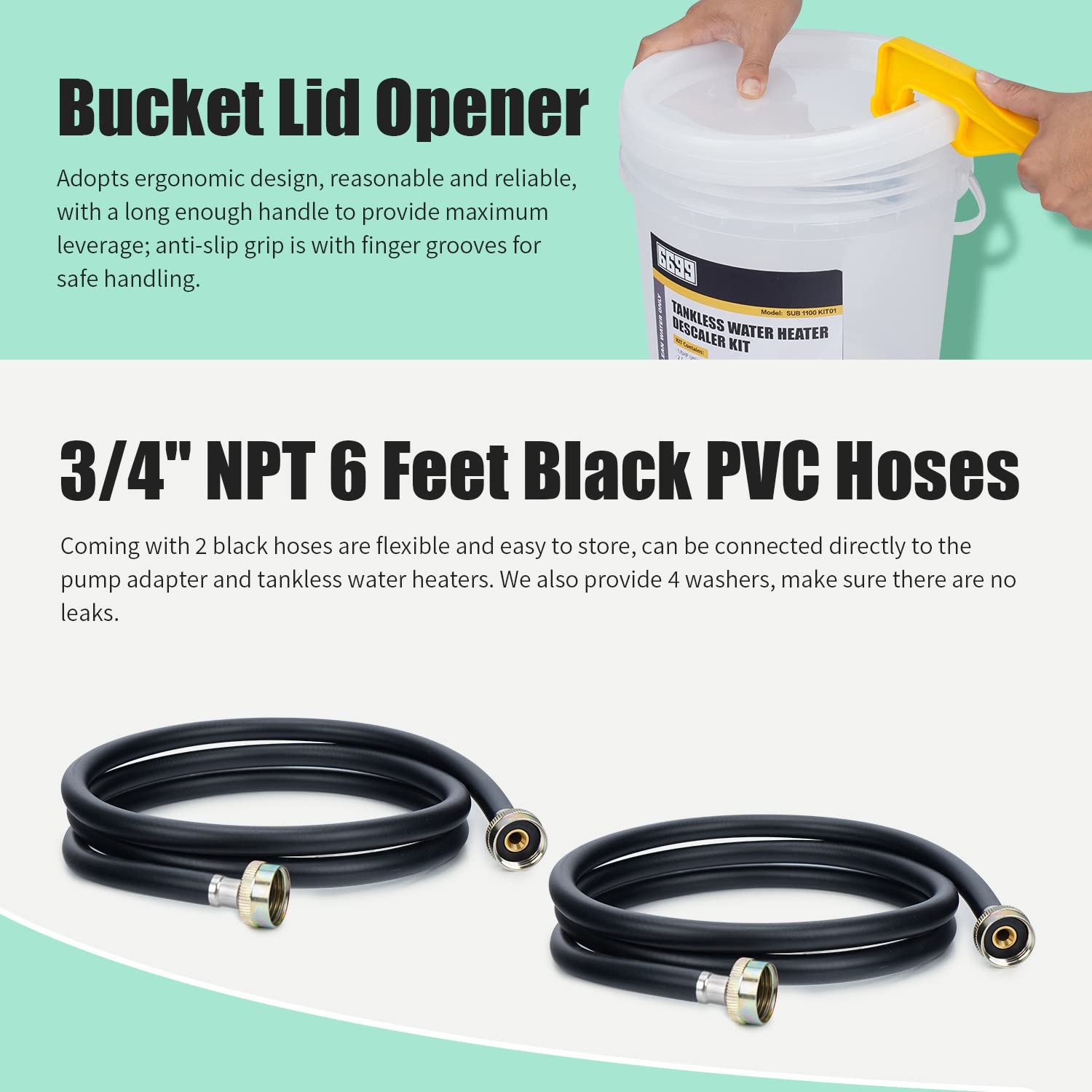 Snapklik.com : 6699 Tankless Water Heater Descaling Flush Kit Includes ...