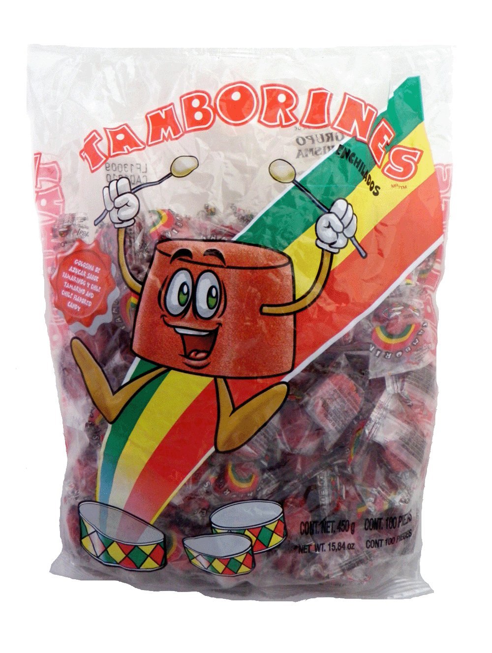 Amazon.com : Tamborines Enchilados Candy - From Mexico- 100 pc ...