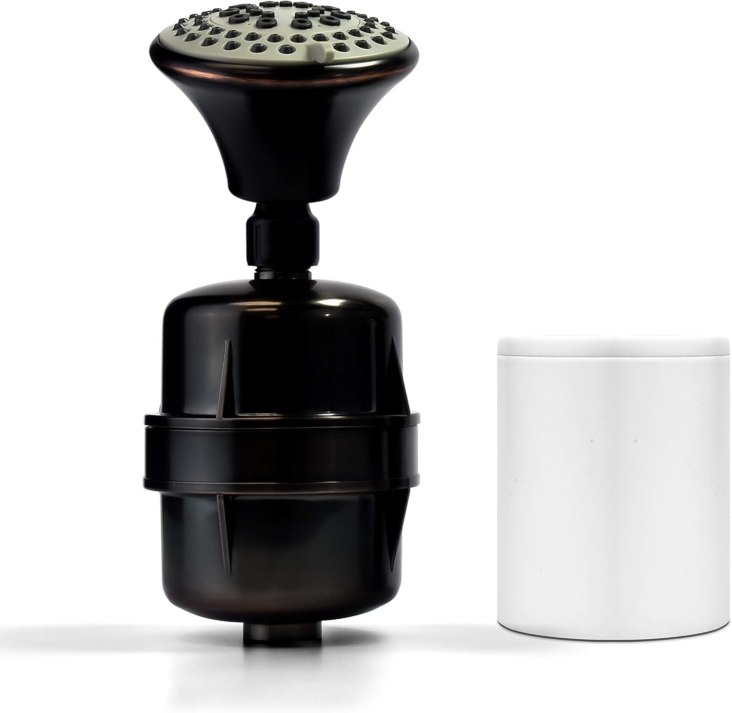 Propur Antique Bronze Shower Filter w/ 5 Function Massager Head ...