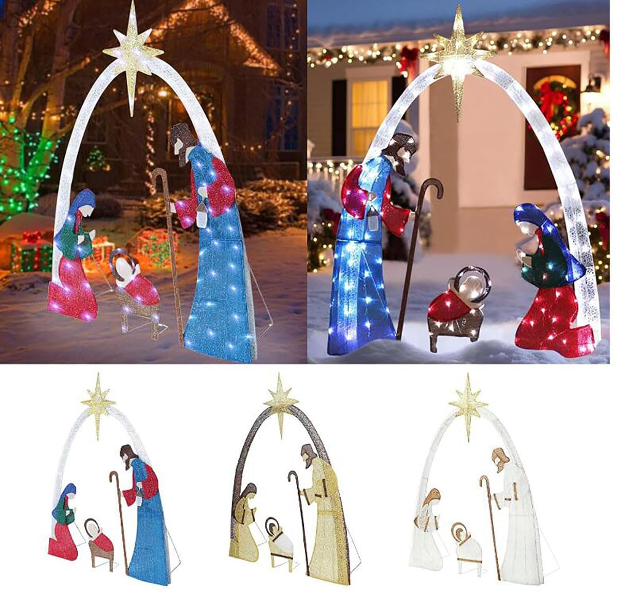 Lighted Outdoor Nativity Scene Decoration Nativity Scene Outdoor 5FT