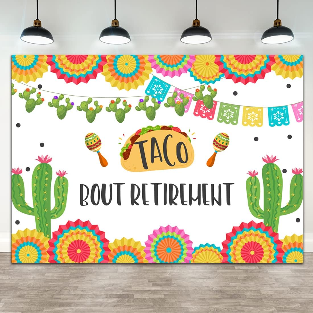Amazon.com : Lofaris Taco Bout Retirement Backdrop Mexican Fiesta Happy ...
