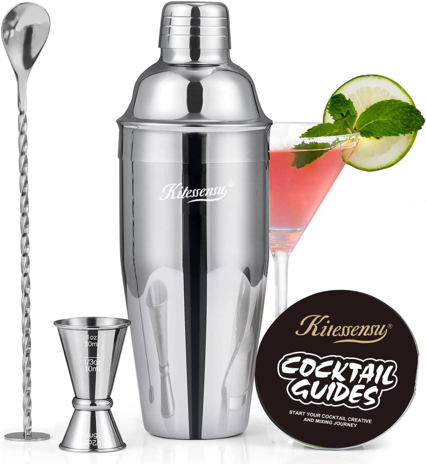 Amazon.com: Amlong Plus Professional 24oz Cocktail Shaker Set with ...