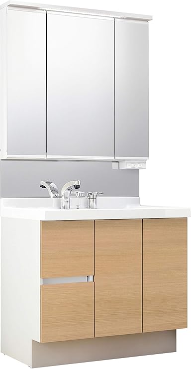 Amazon | LIXIL(リクシル) INAX 洗面化粧台 セット J1シリーズ シングルレバーシャワー水栓 引出タイプ クリエペール 間口900mm J1HT1-905S(8)Y ...