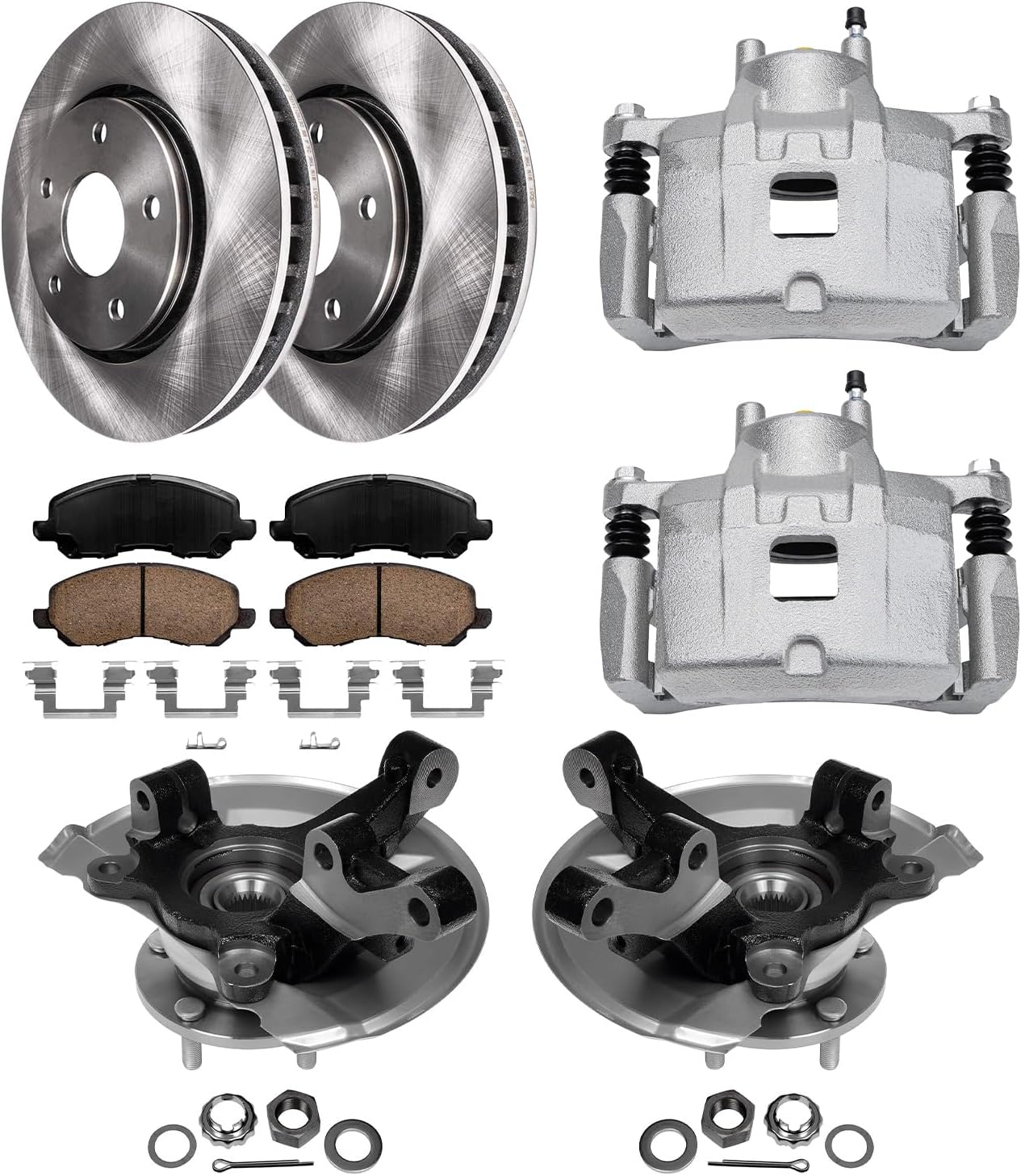 Amazon.com: Detroit Axle - Front Steering Knuckles & Wheel Hub Bearings ...