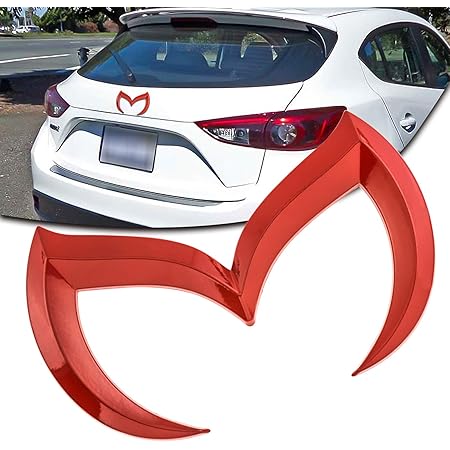 Amazon.com: 1pc Red Evil 'M' Rear Trunk Emblem Decal Badge Sticker For ...