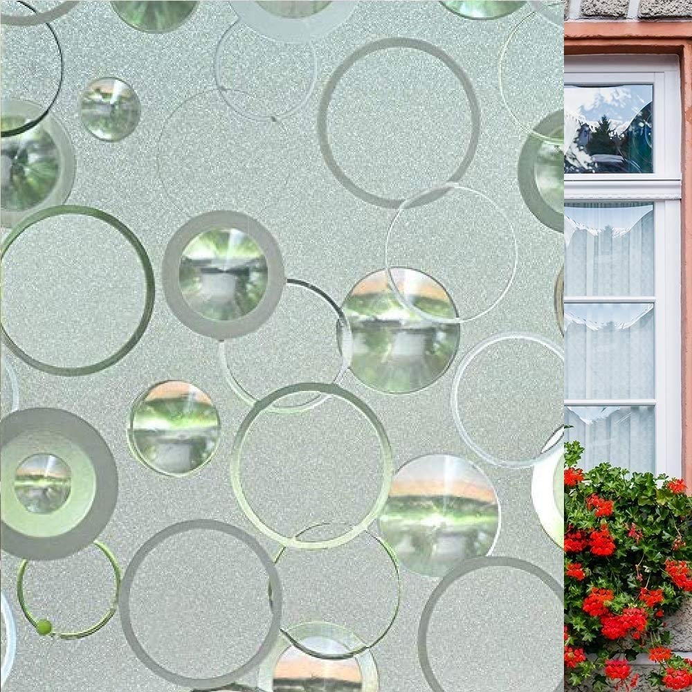 Buy SHREE G Premium Circle Design Privacy Frosted Window Film for Home ...