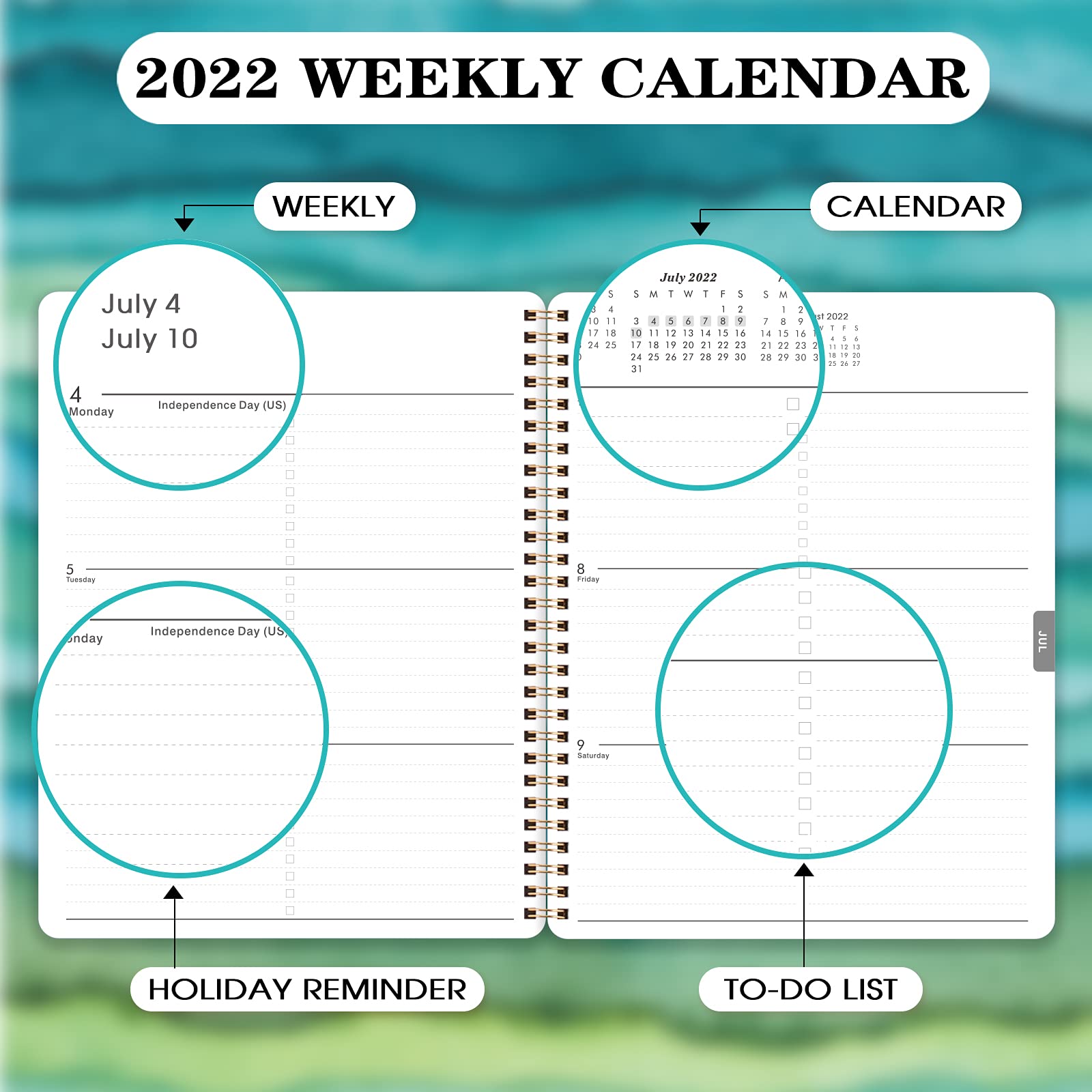 Buy 2022-2023 Planner - Planner 2022-2023 Weekly & Monthly with Tabs, 8 ...