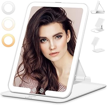 Amazon.com - Travel Makeup Mirror with Light, Rechargeable Lighted ...