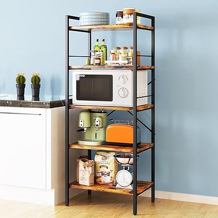 Amazon.com: iBune 5-Tier Kitchen Baker's Rack, Heavy Duty Microwave ...