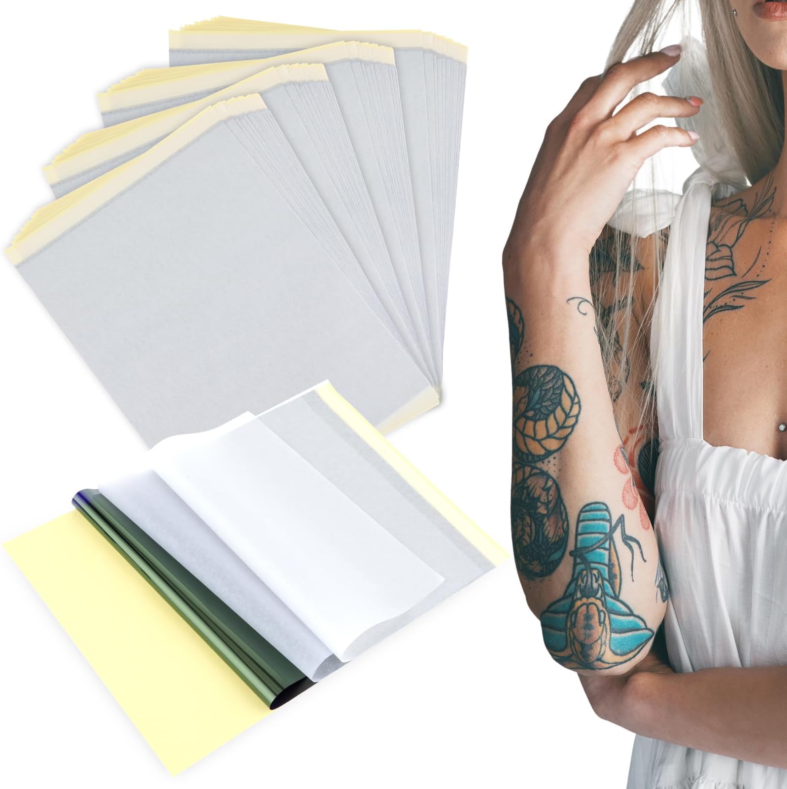 Aster 25 PCS Tattoo Tracing Transfer Paper 4 Layers Tattοο Stencil ...