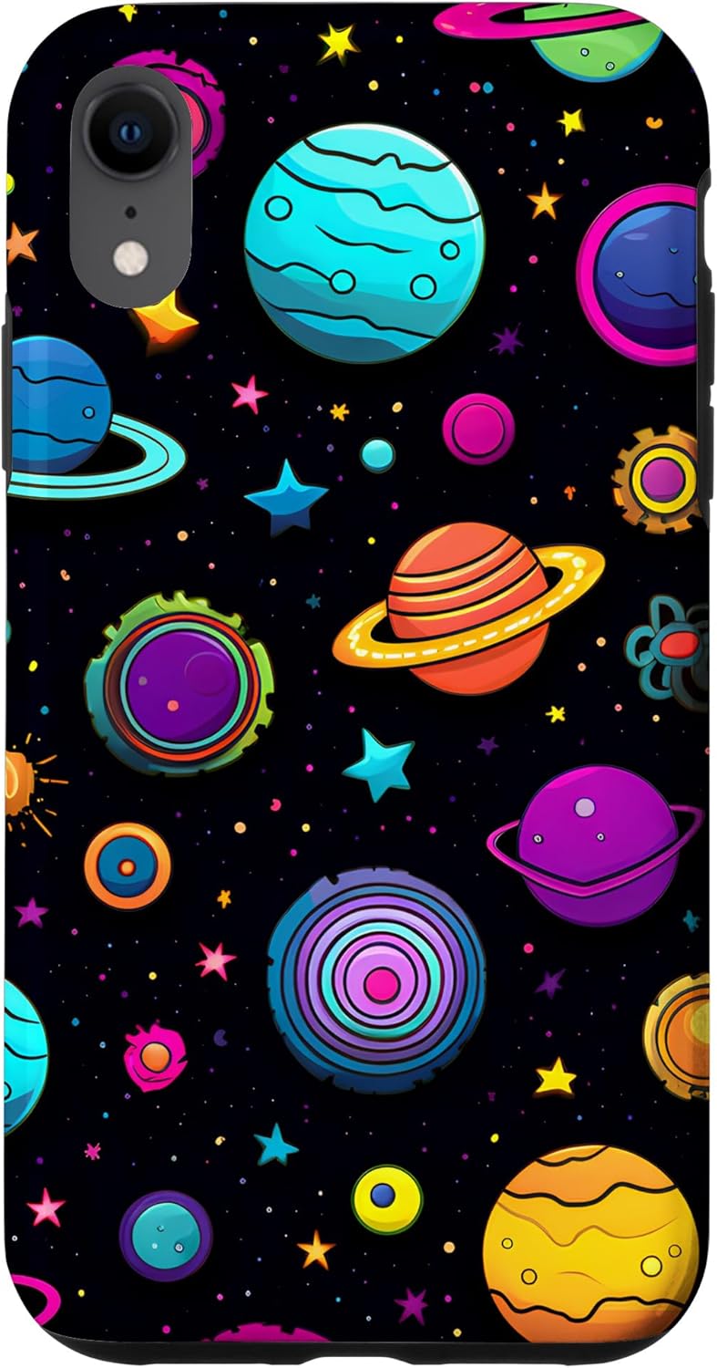 Amazon.com: iPhone XR Cute Planets Outer Space Science Universe Solar ...