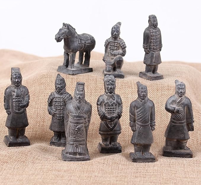 ThinkThings Terracotta Army Qin Dynasty Warriors Figurines, 9 Pieces ...