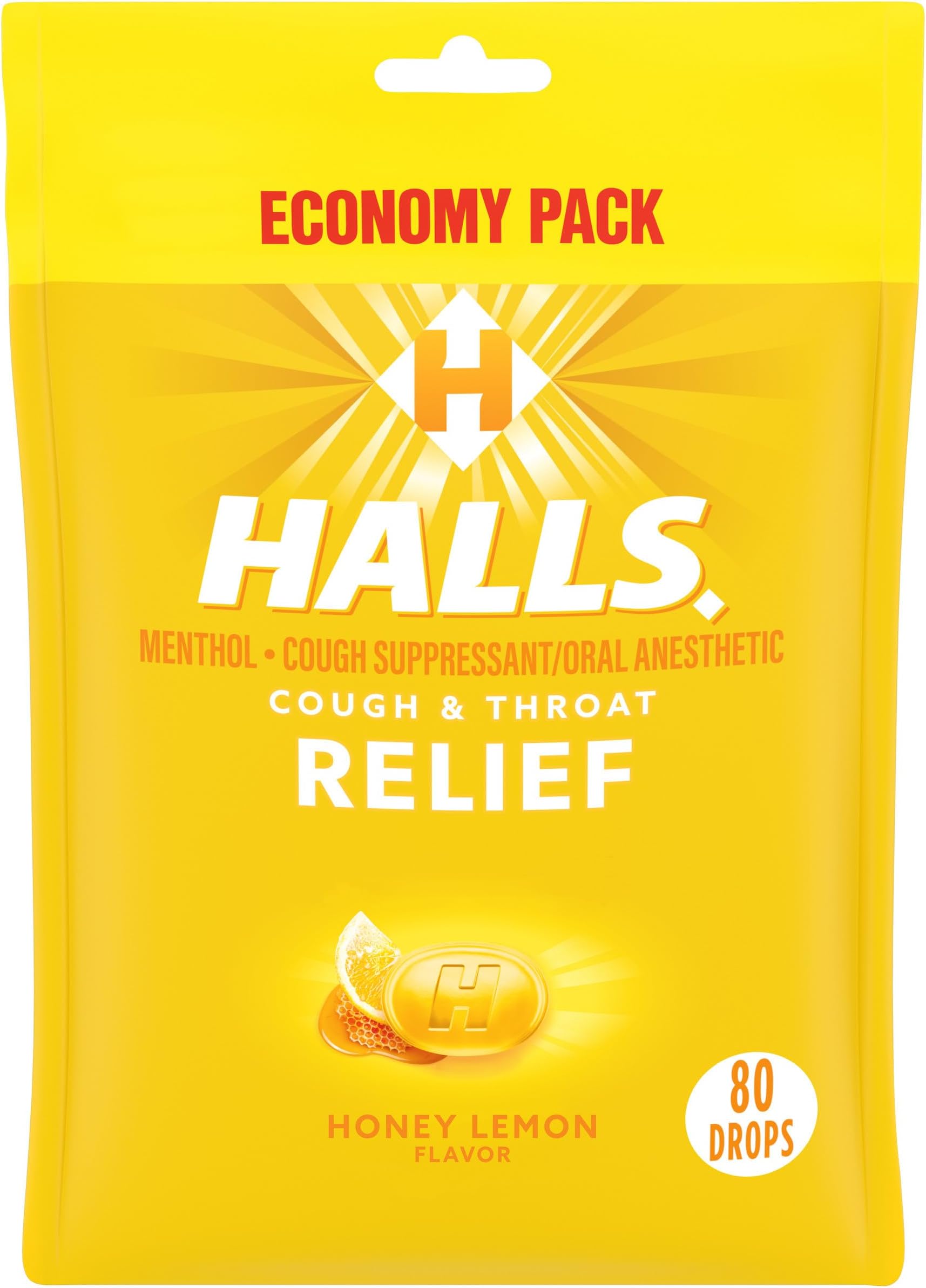 Amazon.com: Halls Relief Honey Lemon Sugar Free Cough Drops, Value Pack ...