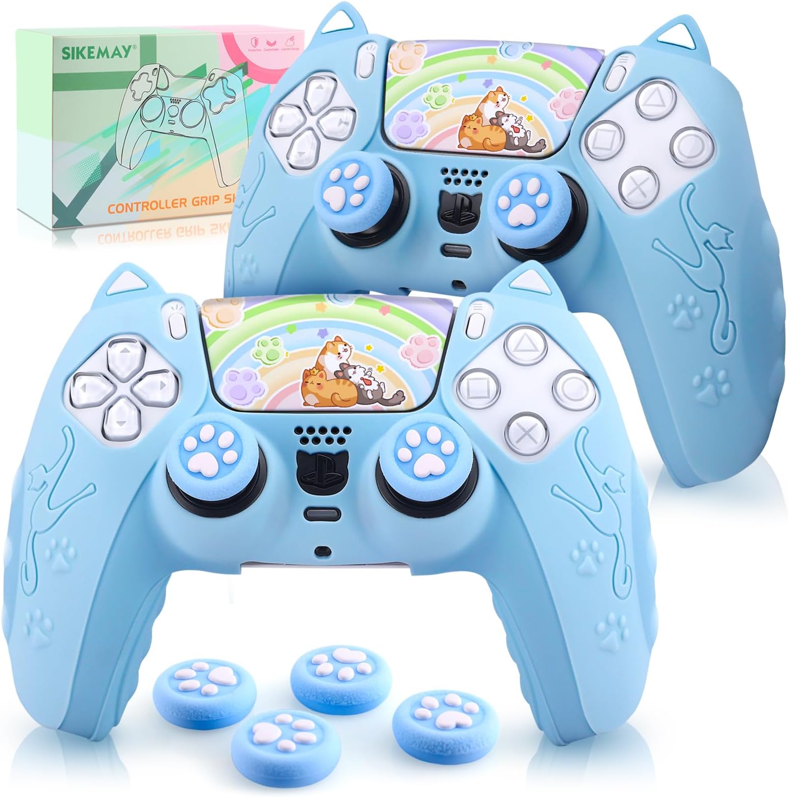 Amazon.com: SIKEMAY Cute Cat Paw PS5 Controller Skin, PS5 Cover Case ...