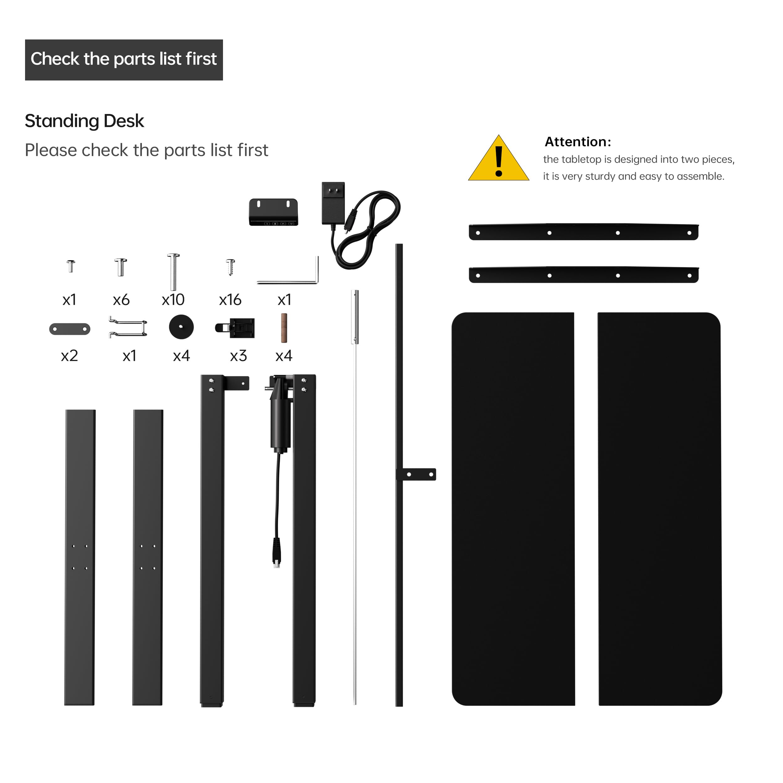 Snapklik.com : LongKe Electric Standing Desk Adjustable Height, 32x20 ...