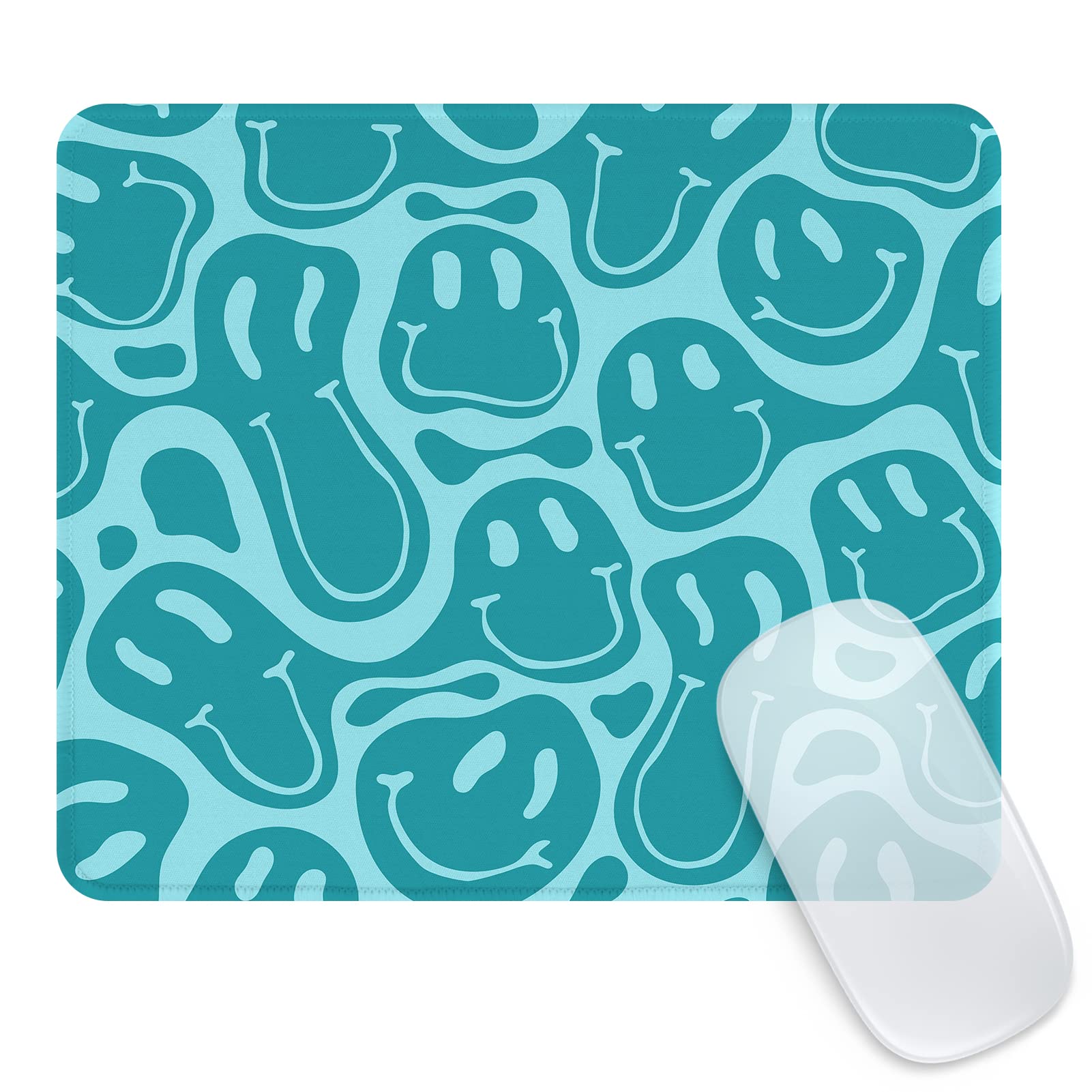 Amazon.com: Seorsok Square Mouse Pad Cute Retro Smiley Hippie,Office ...