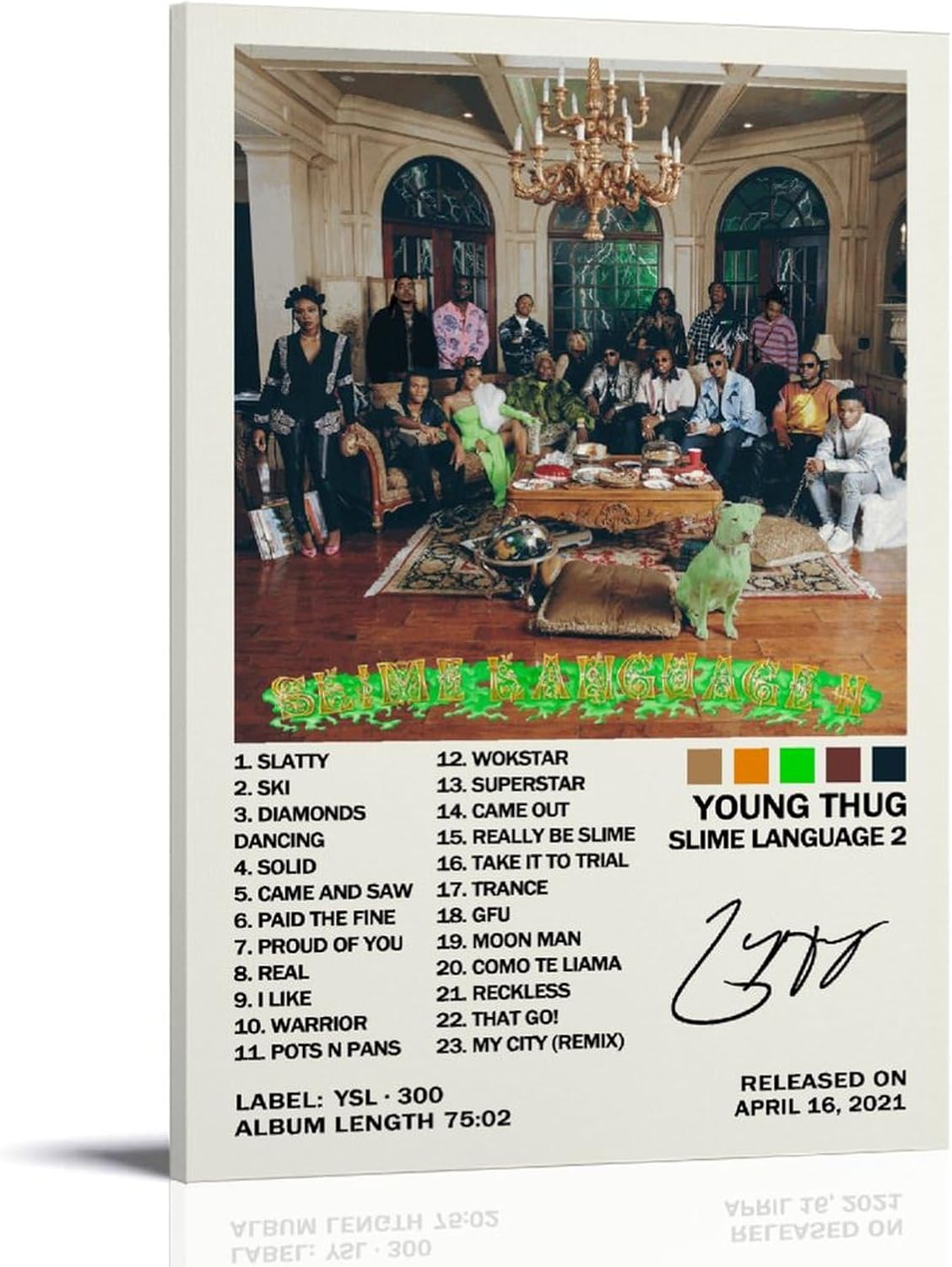 Amazon.com: UTOYA Young Thug Slime Language 2 Poster Album Cover ...