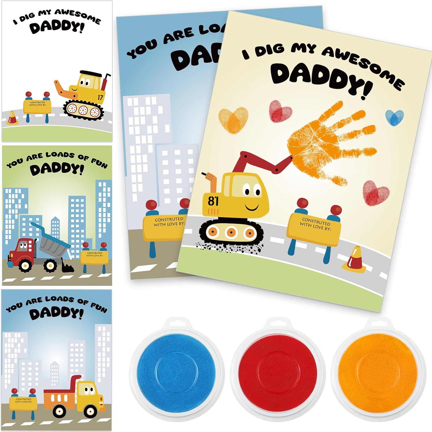 Amazon.com: WinnerWhy 28 Pcs Father's Day Handprint Kit Crafts Gift ...