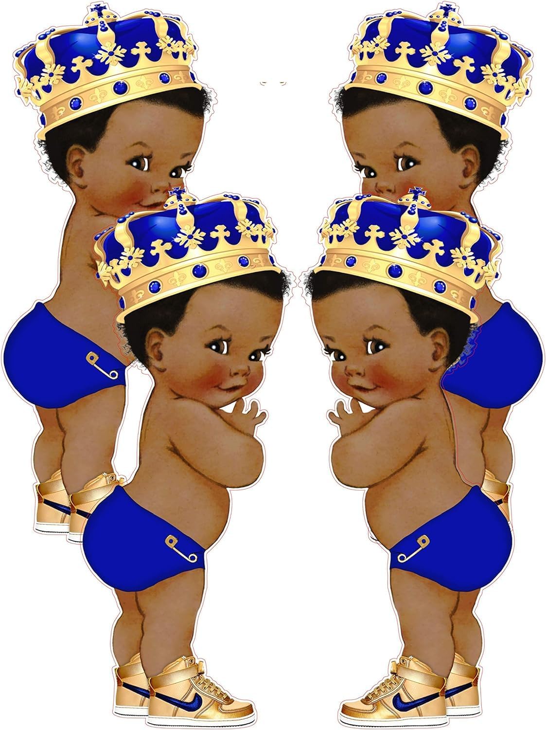 Amazon.com: Blue Prince Party Cut-Outs, African American Prince Decor ...