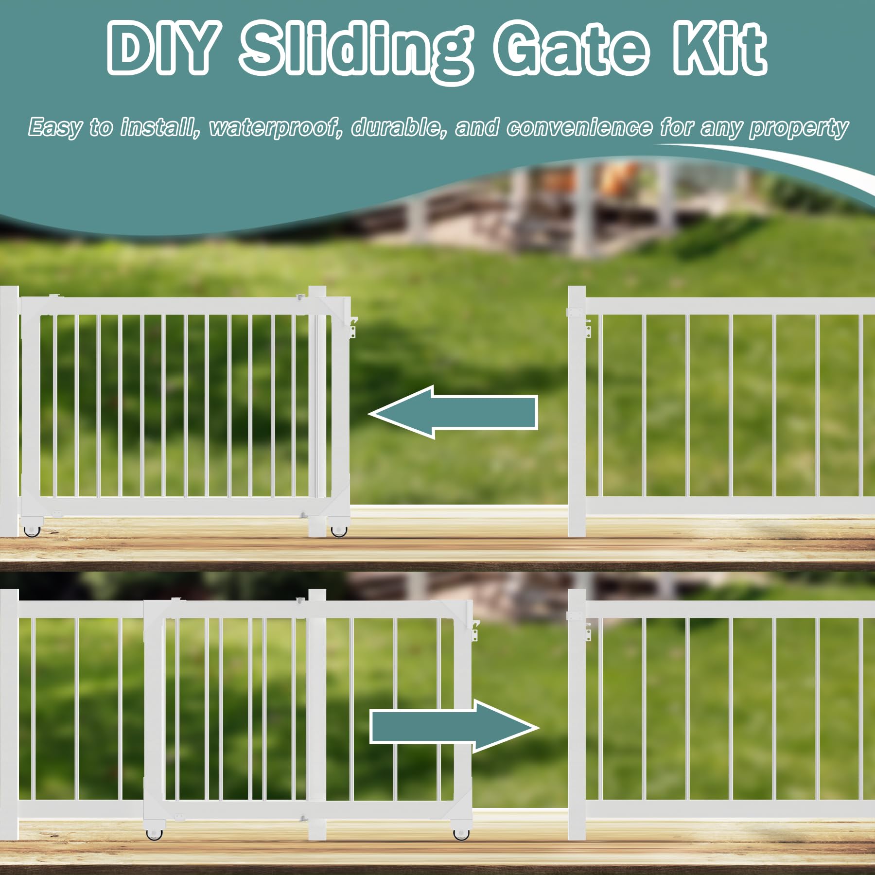 Snapklik.com : Lygoeege Sliding Gate Kit Heavy Duty Hardware For DIY ...