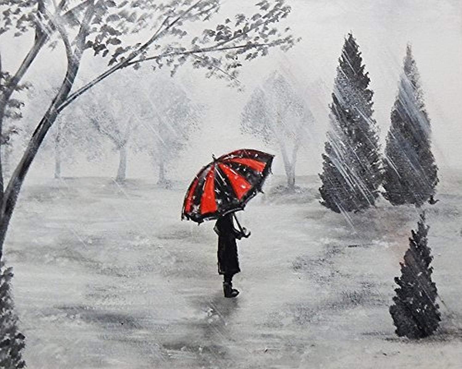 Amazon.com: buyartforless Canvas Make It Rain by Ed Capeau 16x12 Canvas ...