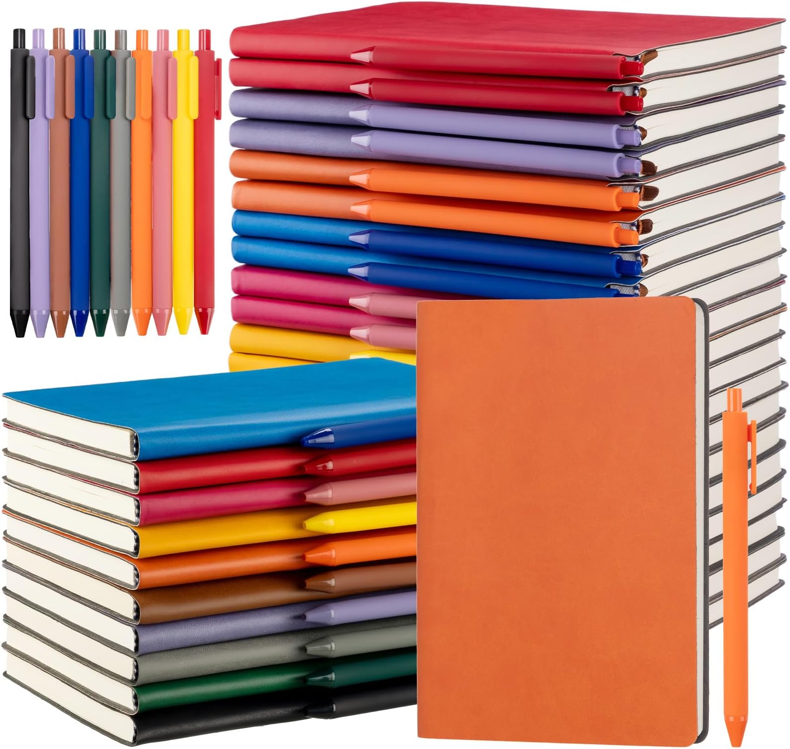 Amazon.com : Jetec 30 Pack Notebooks Journals with 30 Pens, Bulk A5 ...