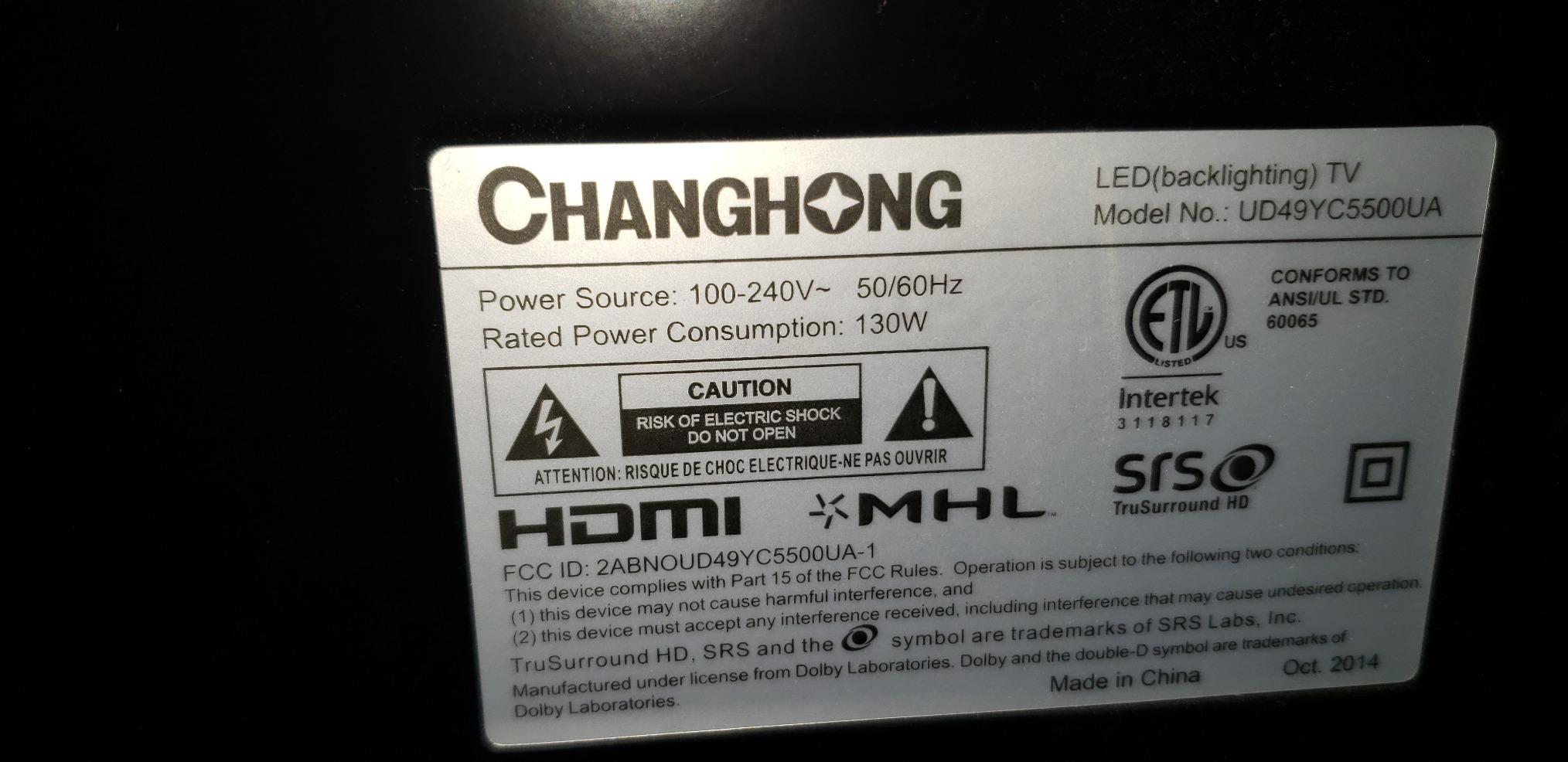 Amazon.com: New GCBLTV50U-C1 Remote Control for Changhong LCD TV Remote ...