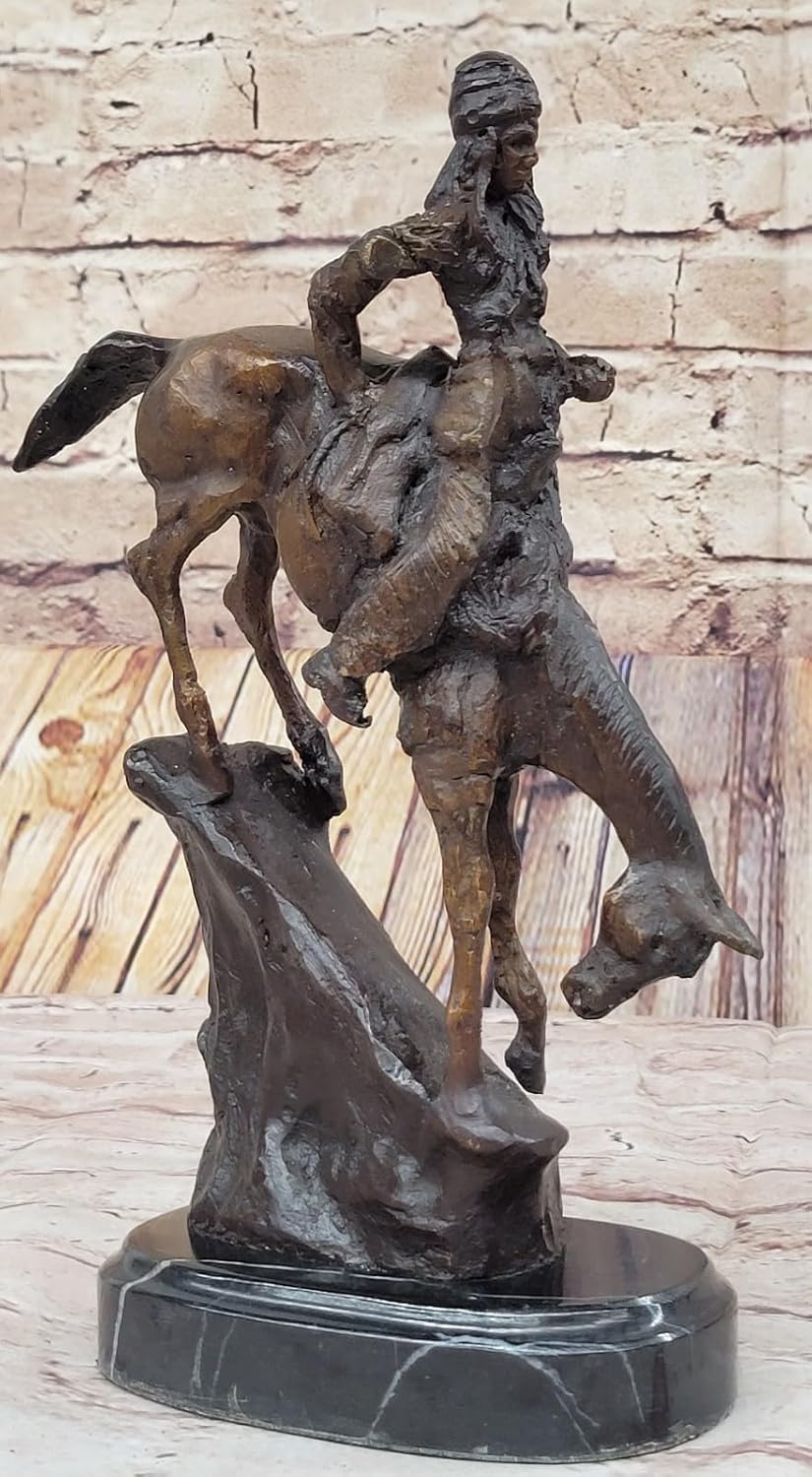 Amazon.com: Frederic Remington Mountain Man Bronze Miniature Statue ...