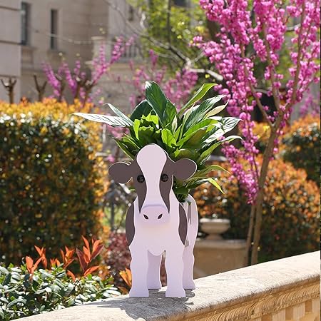 Amazon.com : Vrogadso Cow Planter Cow Flower Pot Planters Cow Planters ...