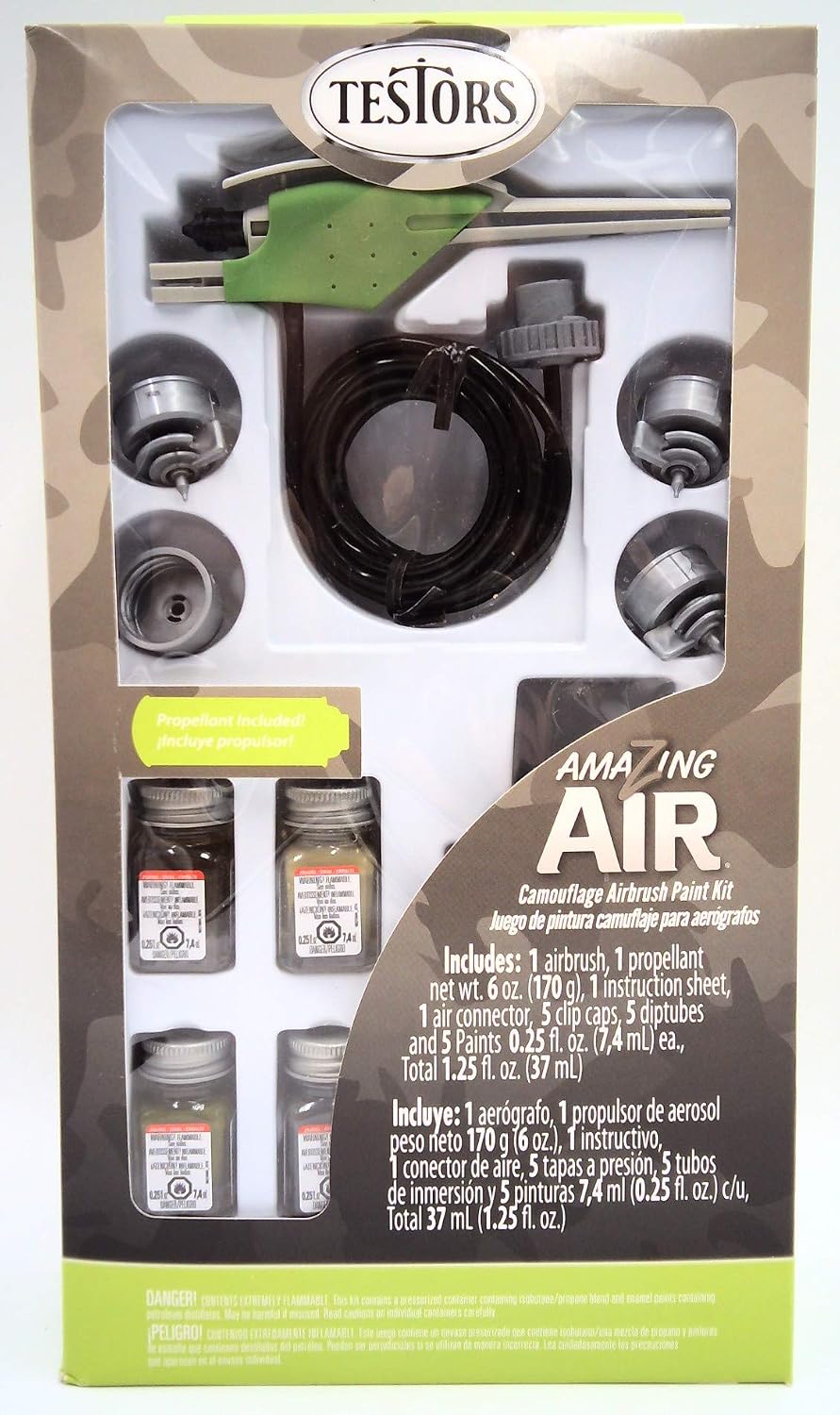 Testors (282510) Camouflage Airbrush Paint Kit Amazing Air - Amazon.com