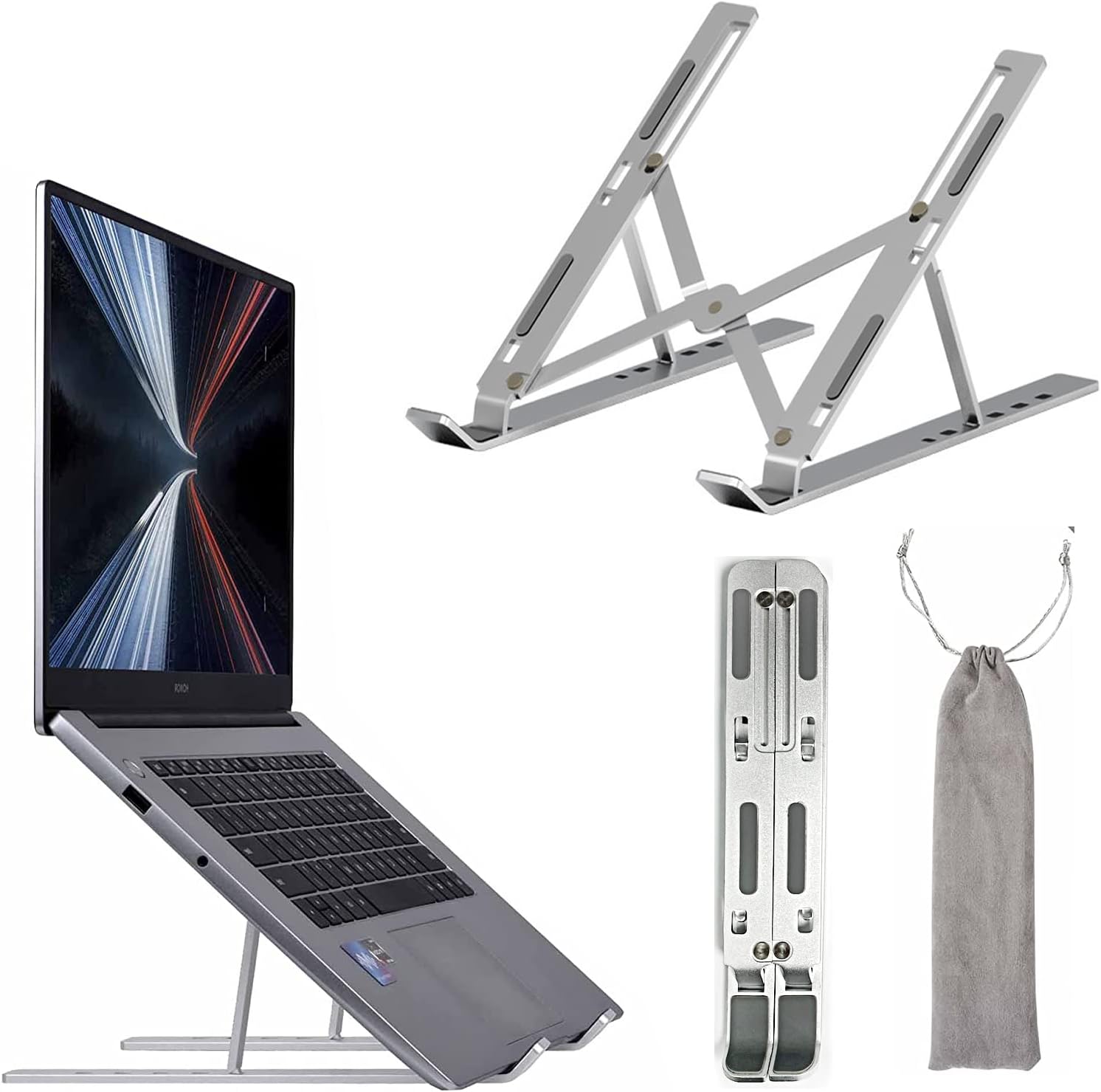 Amazon.com: wlsauto Laptop Stand for Desk, Portable Aluminum Laptop ...