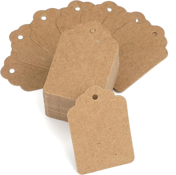 G2PLUS 1000 Stück Kleinen Preisetiketten 32 x 50mm: Braun Blankoetikett ...