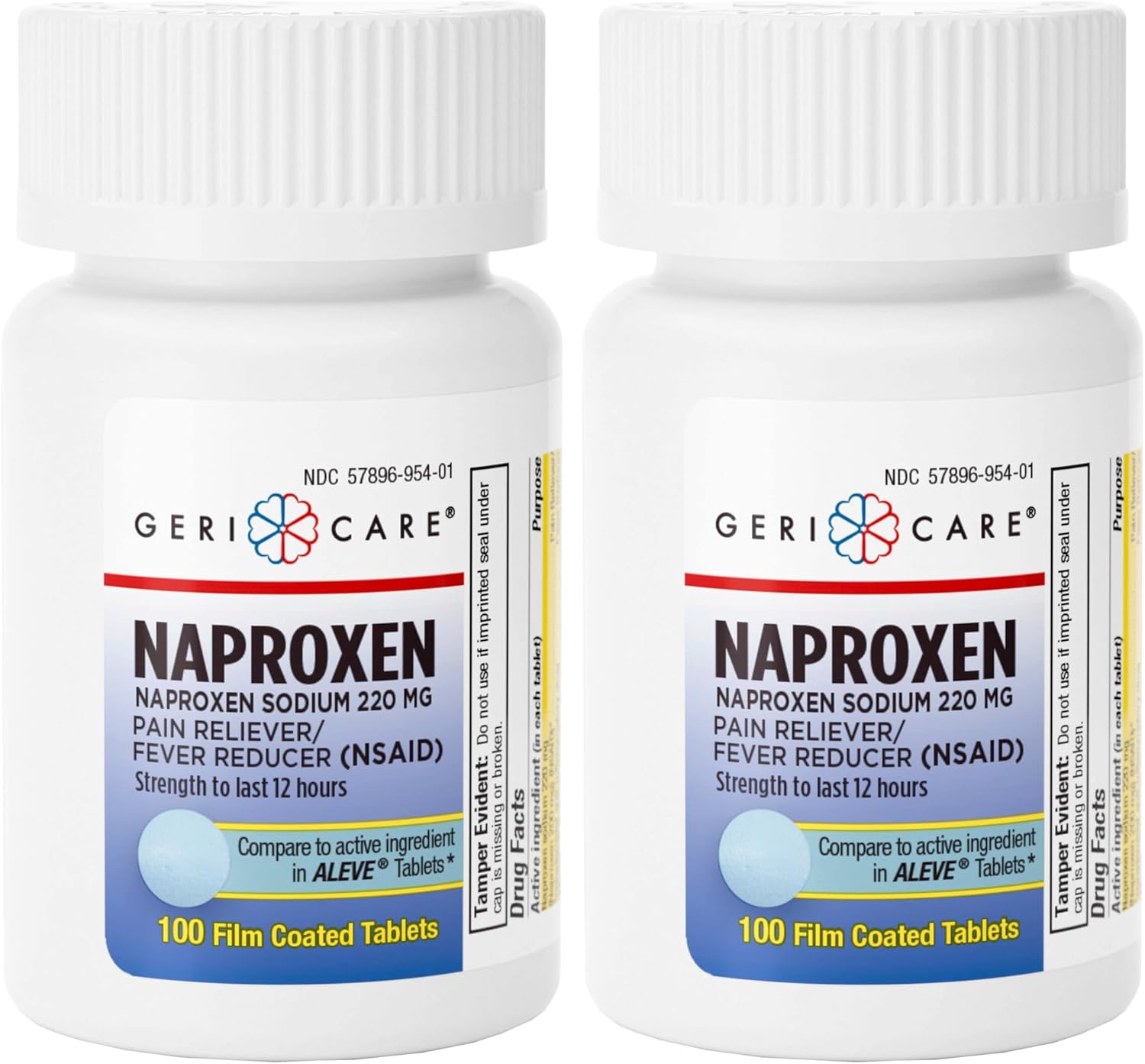GeriCare Naproxen Sodium Tablets, 220mg (100 Count) NSAID Extra ...