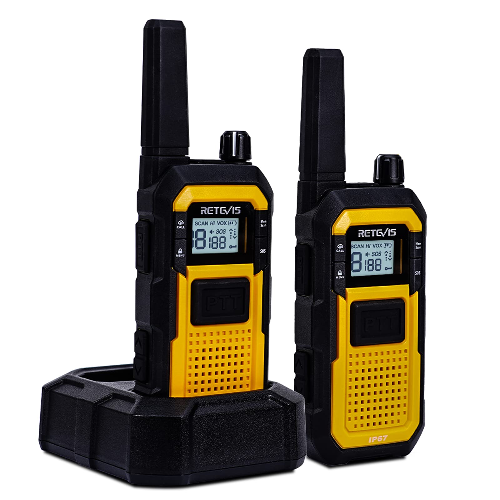 Retevis RB48 Two Way Radio, Heavy Duty Walkie Talkies, IP67 Waterproof ...