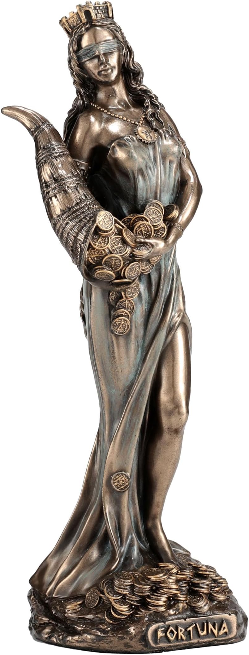 Amazon.com: Ebros Gift Roman Greek Goddess Fortuna with Bountiful Gold ...