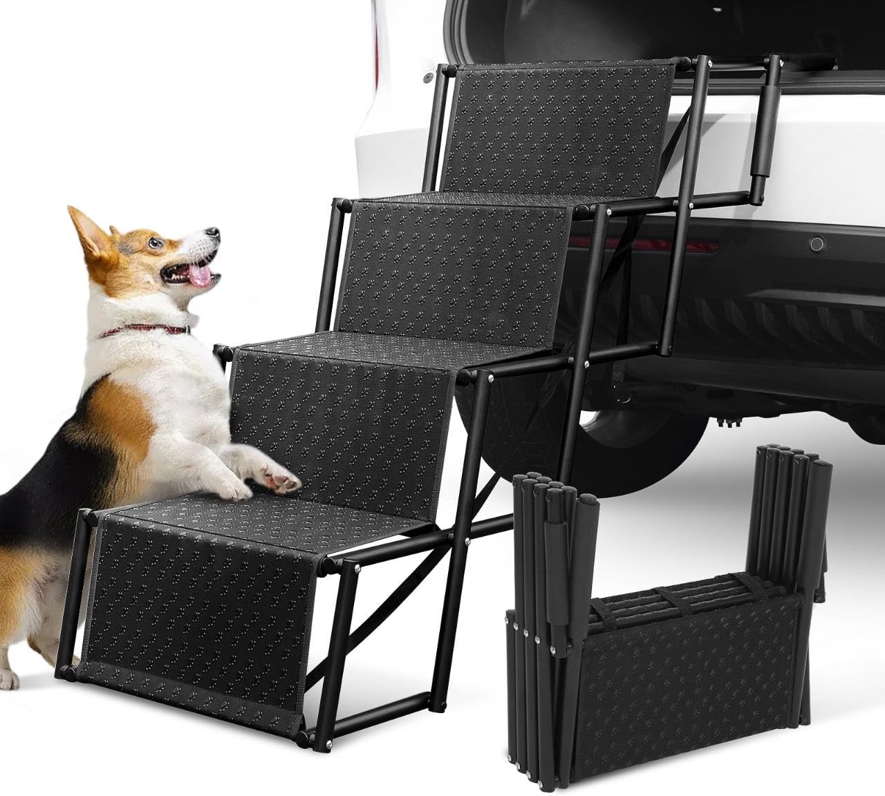 Amazon.com : Azaeahom 4 Adjustable Wooden Dog Ramp, Portable Dog Car ...