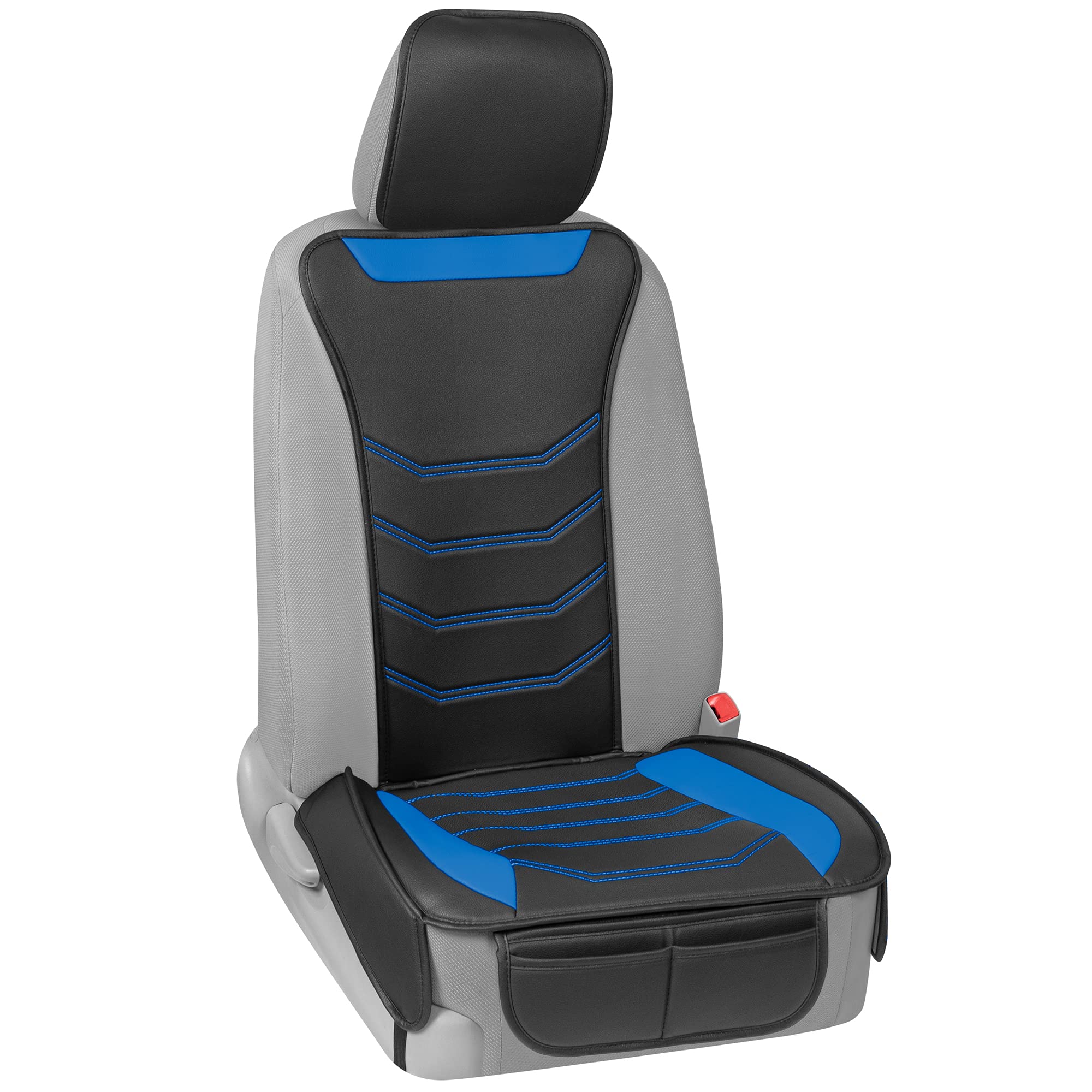 Motor Trend LuxeFit Blue Seat Cover for Cars Trucks Van SUV (1 Piece ...