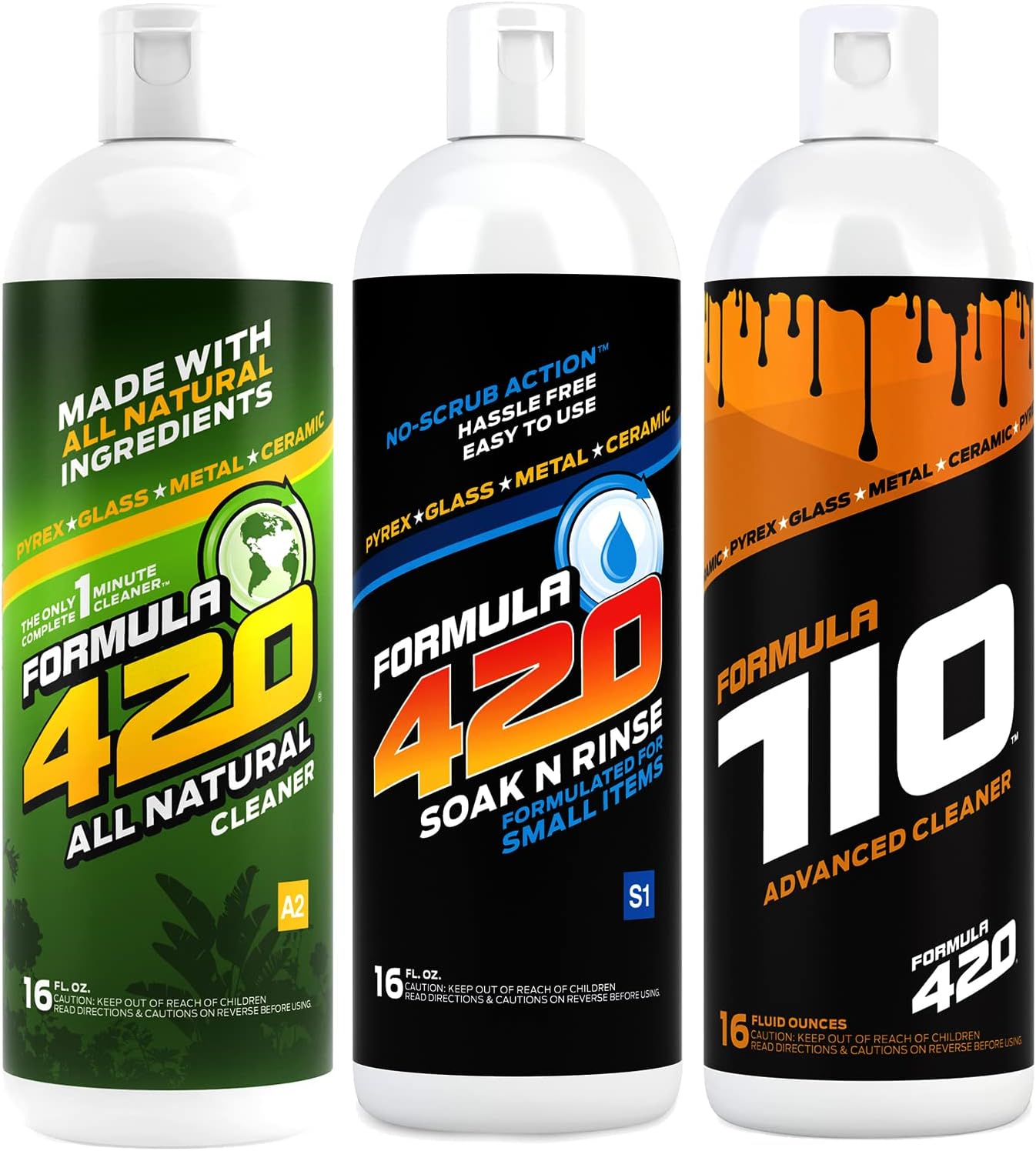 Amazon.com: GRAND MASTER SMOKE 64oz / 2 Pack Soak & Wash Bundle Glass ...