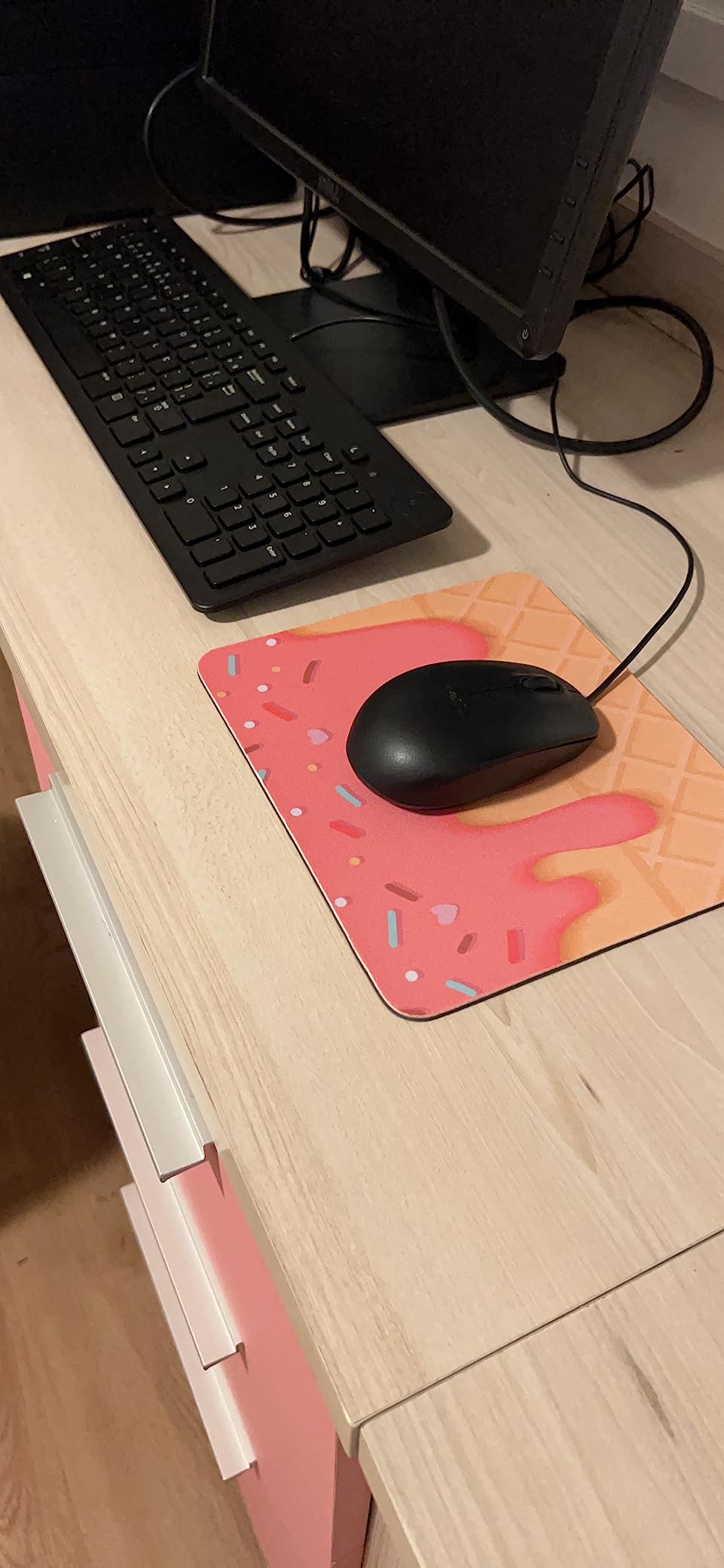Mouse pad Divertido Retangular 22x18 Sorvete Morango cor:Rosa | Amazon ...