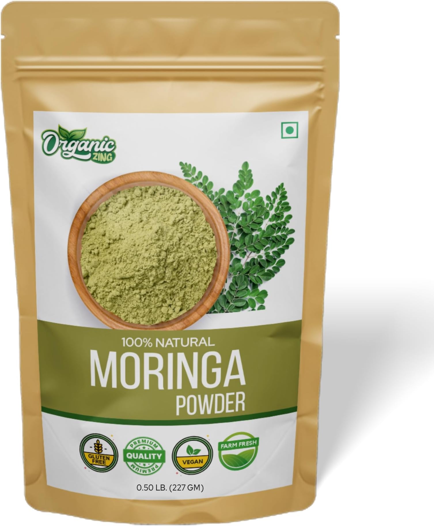 Amazon.com: ORGANIC ZING Moringa Leaf Powder | Moringa Powder | Natural | Product of India | 8 ...