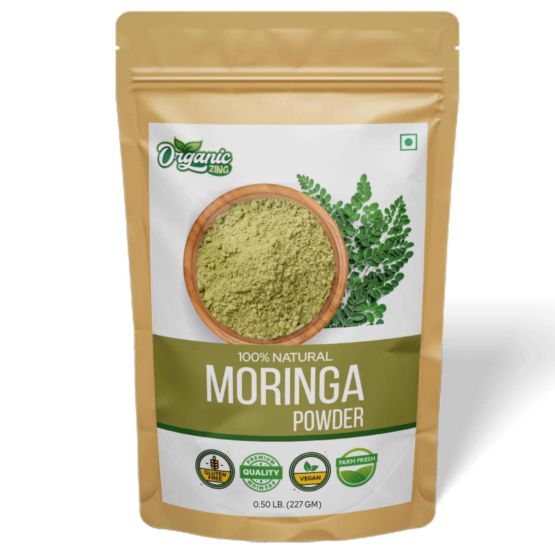 Amazon.com: ORGANIC ZING Moringa Leaf Powder | Moringa Powder | Natural ...