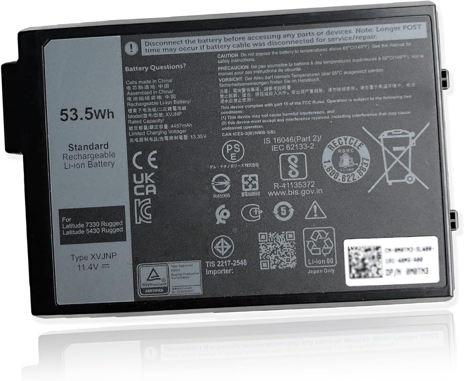 Amazon.com: Mobik 53.5Wh XVJNP Laptop Battery Replacement for Dell ...