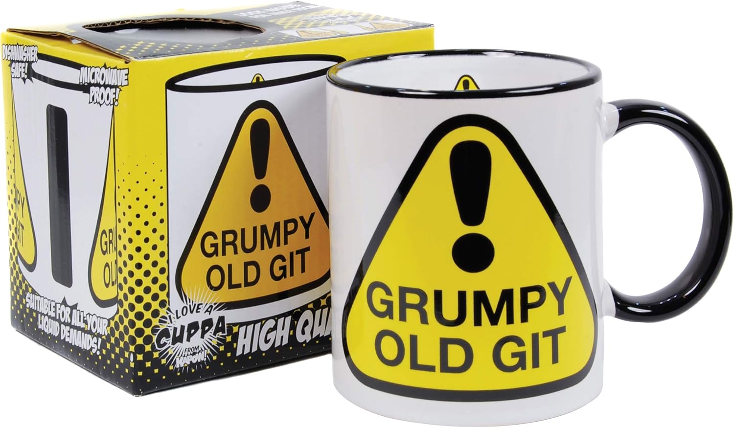 Mug Funny gift for dad - Grumpy Old Git Ceramic Tea Cup. Joke present Idea Grandad Brother Uncle ...
