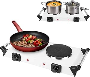Amazon.com: 2000W Electric Dual Burner Portable Coil Heating Hot Plate ...