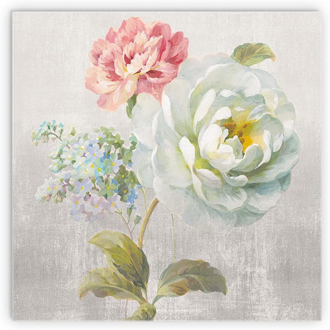 Amazon.com : Textile Floral Square I No Lace, JoyRide Home Décor Wood ...