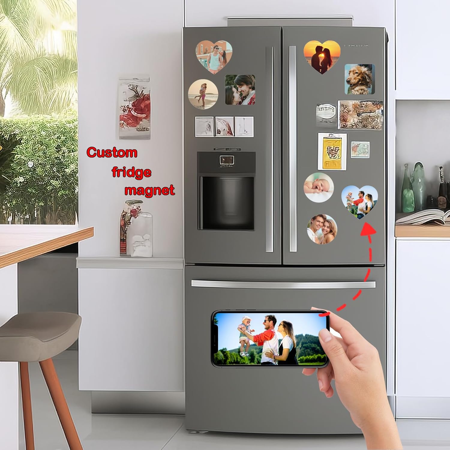 Amazon.com: Windosier Custom Fridge Magnet,Personalized Photo ...