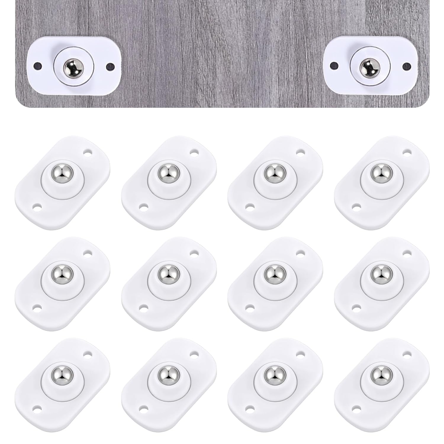 12Pcs Self Adhesive Small Wheels for Furniture Appliance Slider, Mini ...
