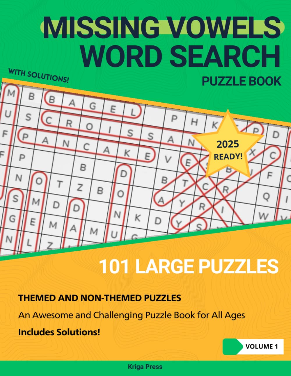 Amazon.com: Missing Vowels Word Search Puzzle Book for all Ages: 100 ...
